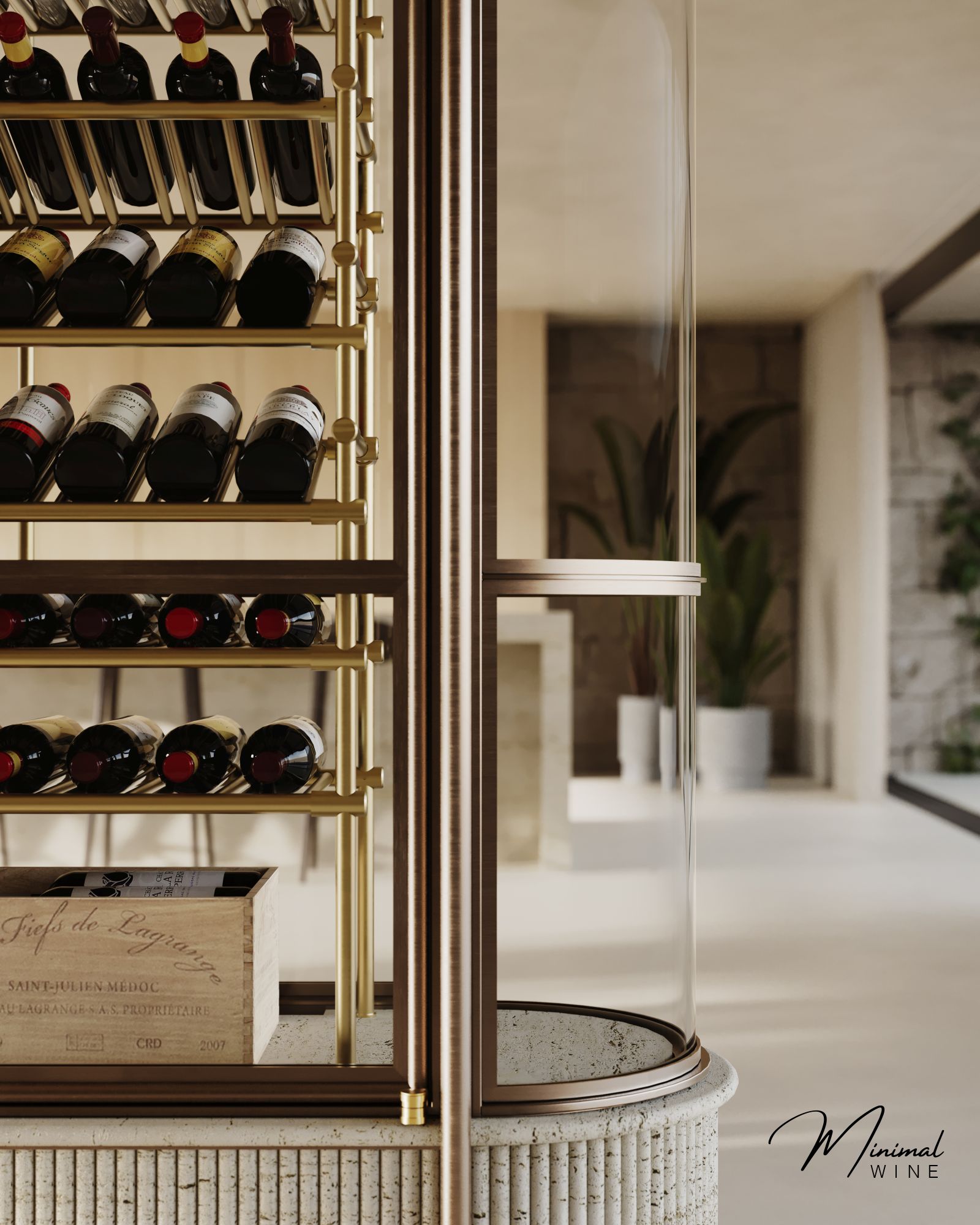 Luxe stalen wijnkast in design interieur | Best Interiors